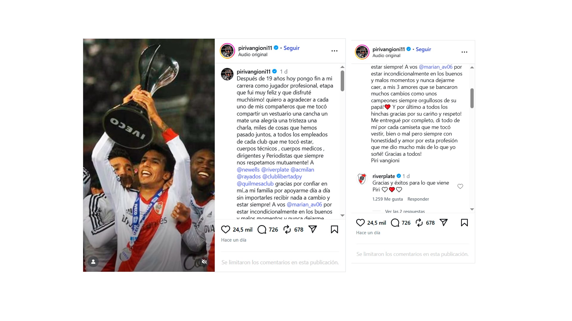 Ganó la Copa Libertadores con River Plate, fue dirigido por Maradona en ...